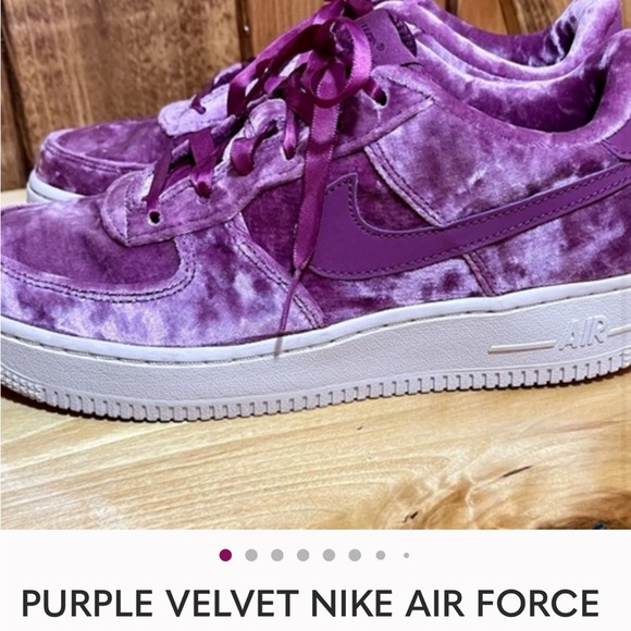 Nike | Shoes | Crushed Velvet Purple Nike Air Force One Sneakers | Poshmark